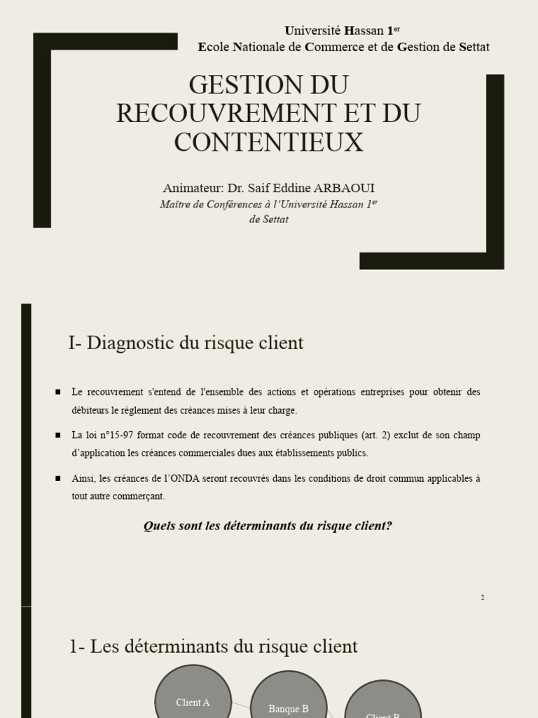 Gestion du recouvrement | PDF | Facture | Effet de commerce