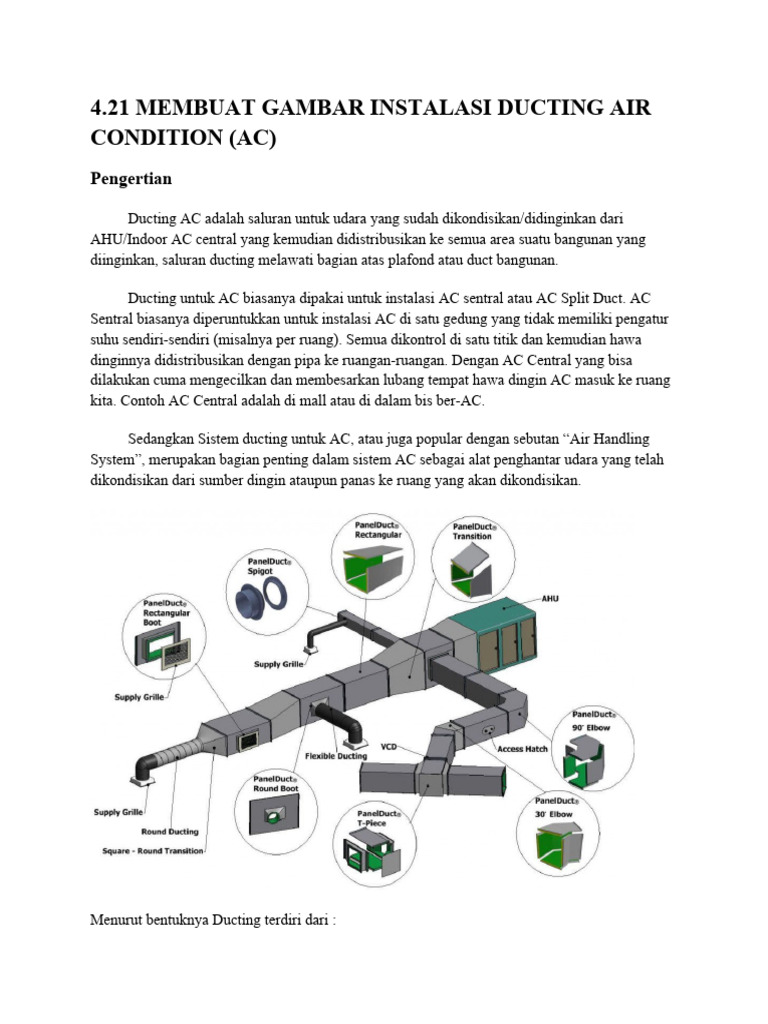 4.21 Membuat Gambar Instalasi Ducting Air Condition (Ac) | PDF