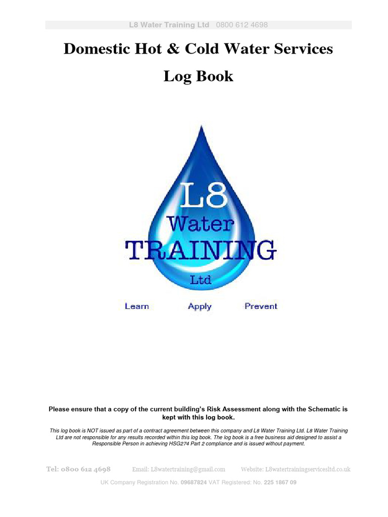 Building Water Services Management Log Book PDF FOR DOWNLOAD | PDF ...