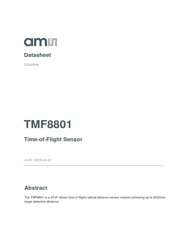 TMF8801 Datasheet | PDF