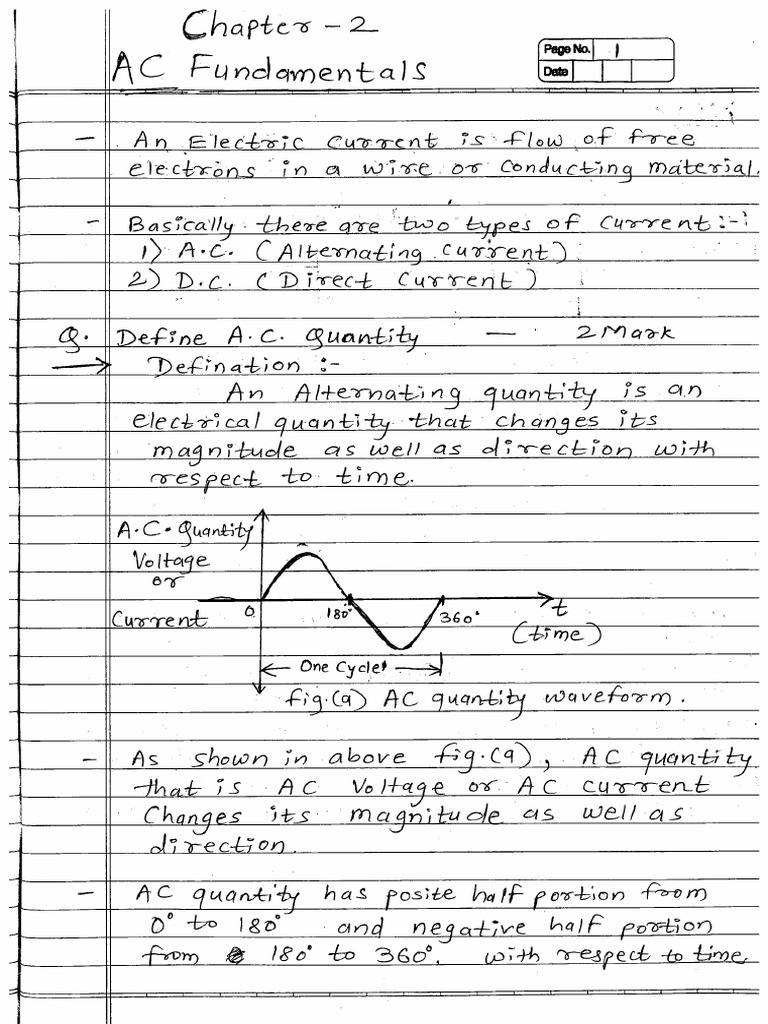 BEE Unit 2 AC Circuits Notes | PDF