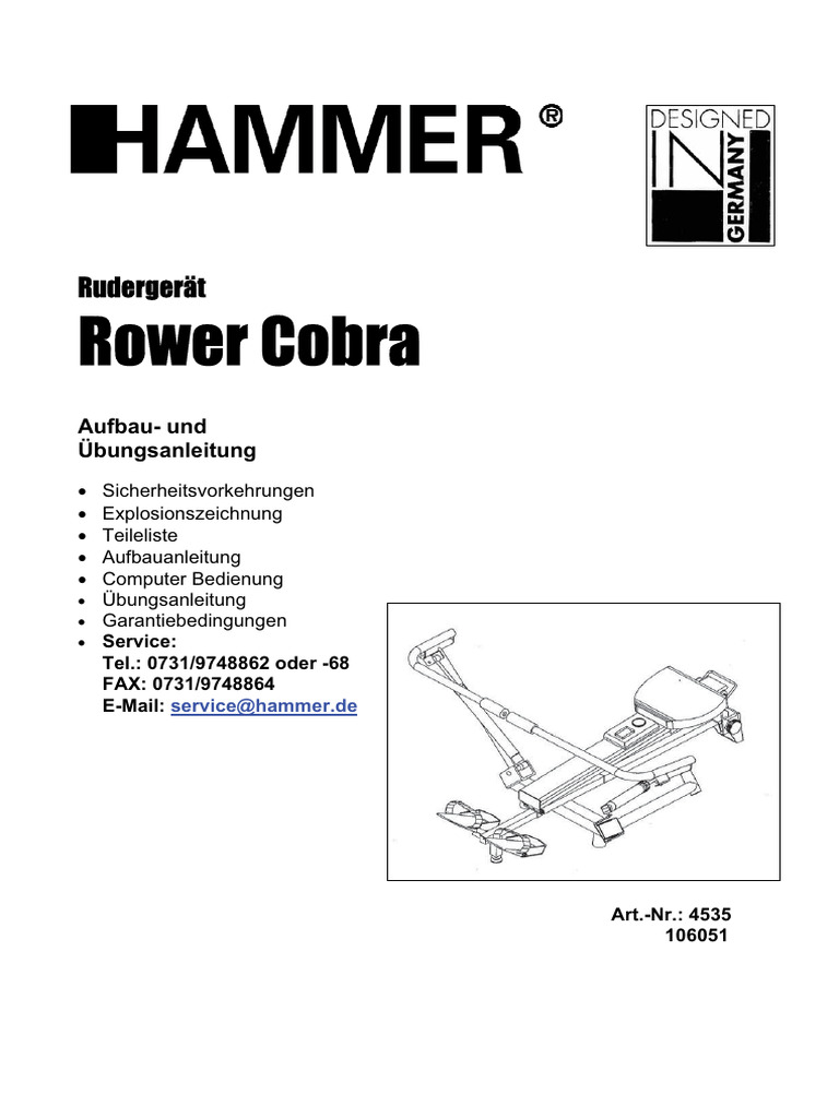 4535 Rower Cobra | PDF