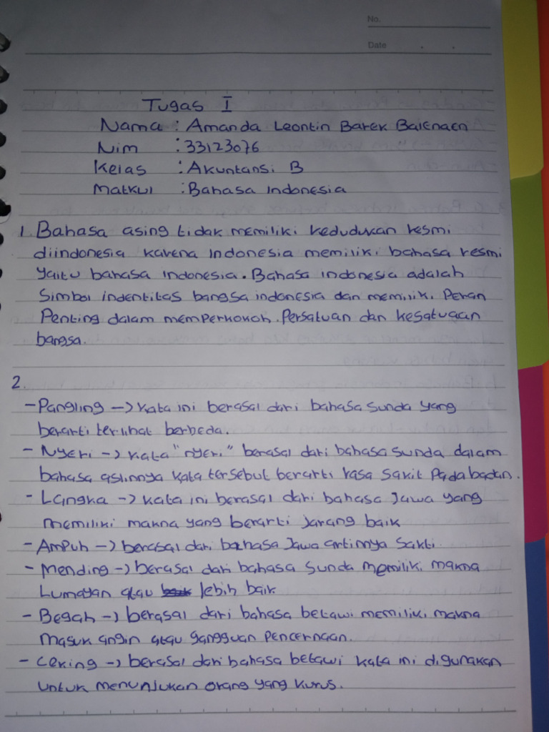 Amanda Leontin Barek Tugas 1 | PDF