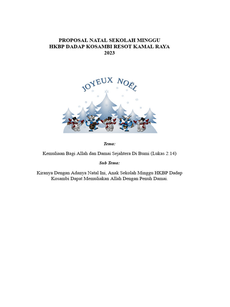 Proposal Natal SKM HKBP Dadap Kosambi 2023 | PDF | Memasak, Makanan ... Proposal Natal SKM HKBP Dadap Kosambi 2023 | PDF | Memasak, Makanan ...