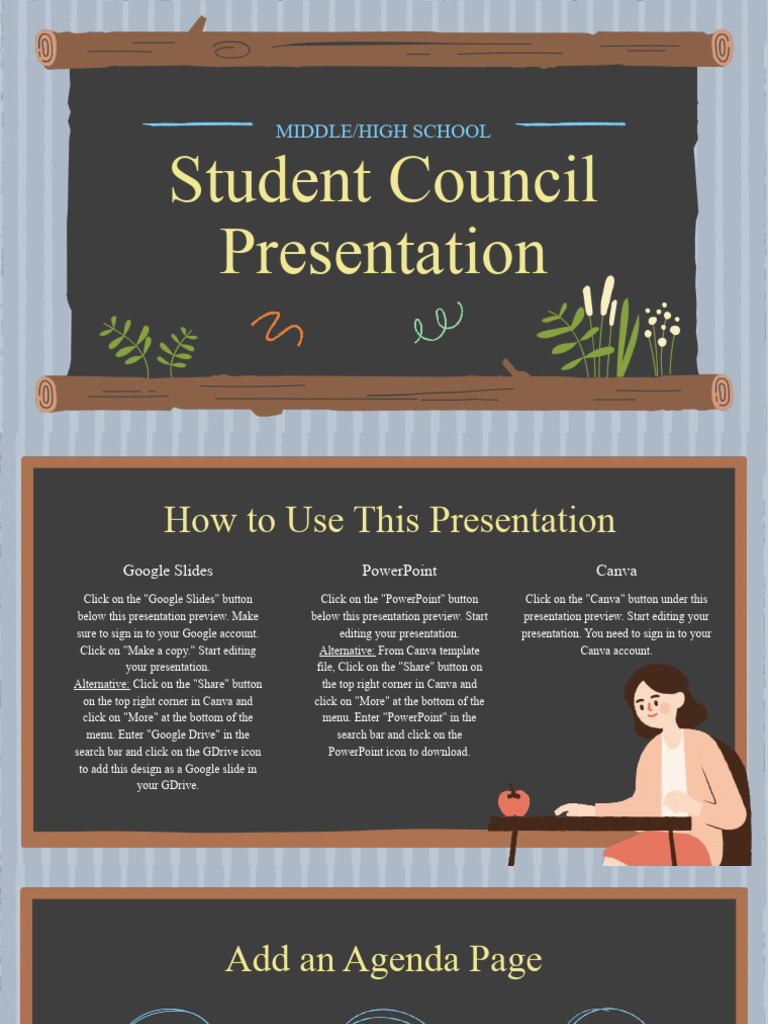 Cute Blackboard Student Council Presentation | PDF | Microsoft Power ...
