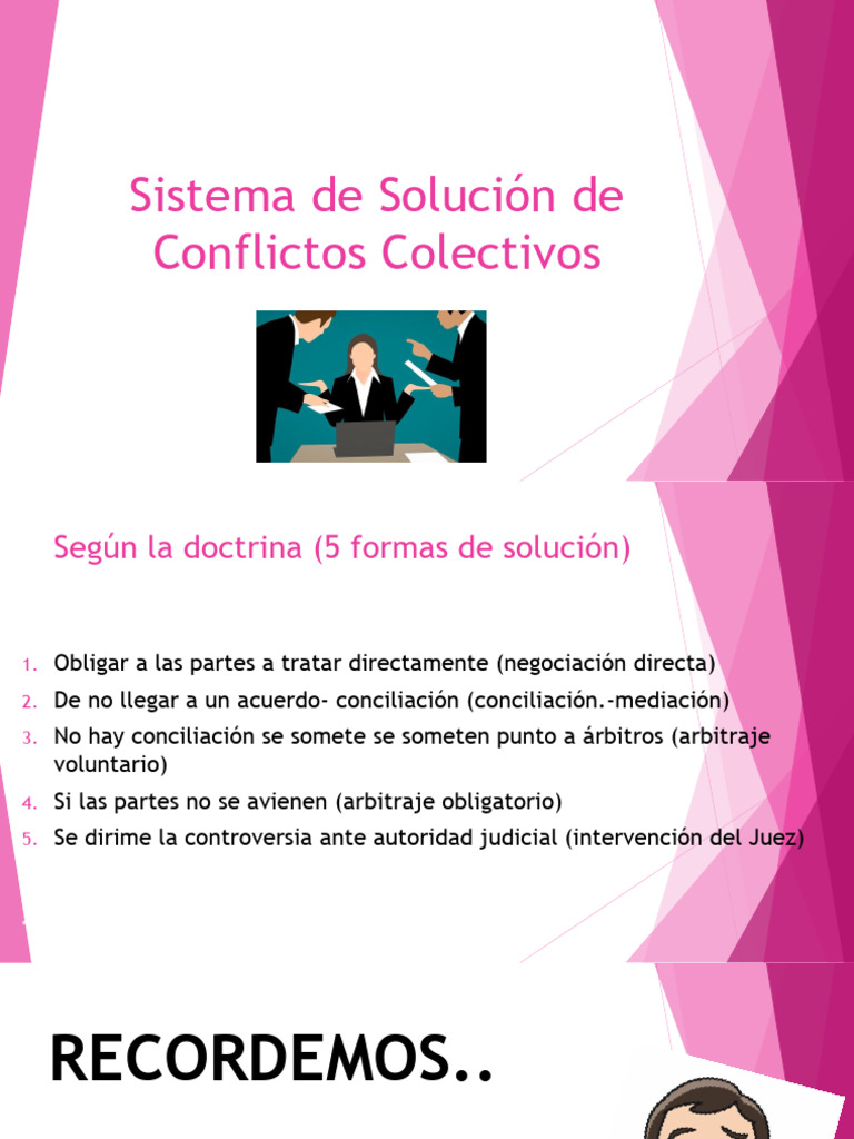 Presentacion PowerPoint (Solucion de Conflictos) | PDF