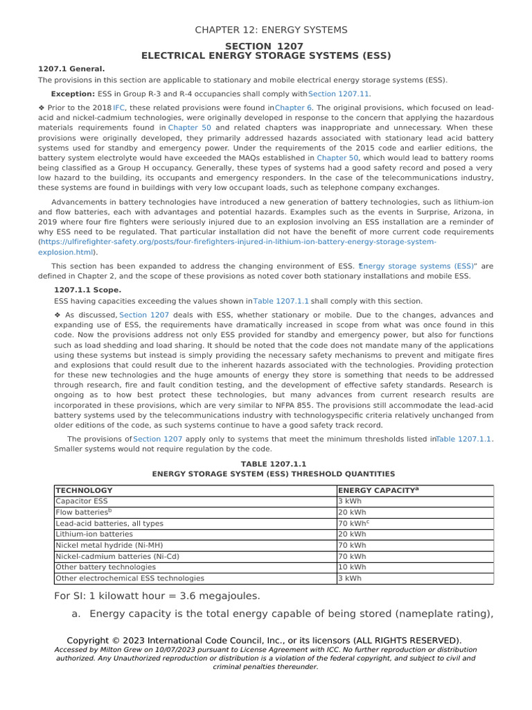 IFC Commentary 1207 ESS | PDF