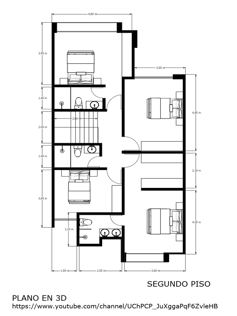 Plano de 8x18 Metros (Segundo Piso) | PDF