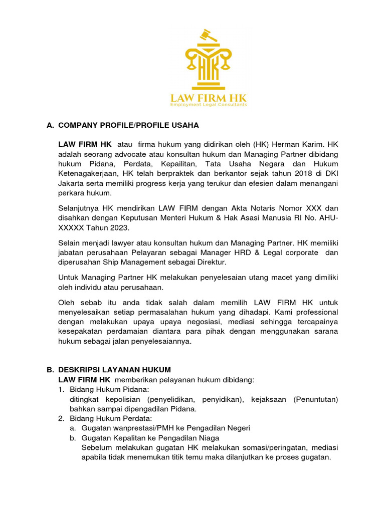 Company Profile Law Firm HK | PDF | Hukum