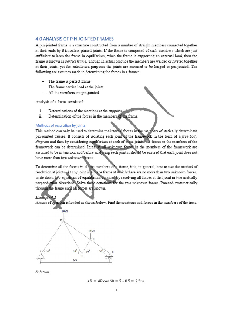Truss Analysis | PDF