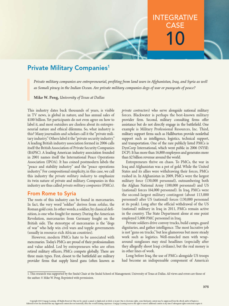 Case 1 Private Military Companies | PDF | Congressional Research ...