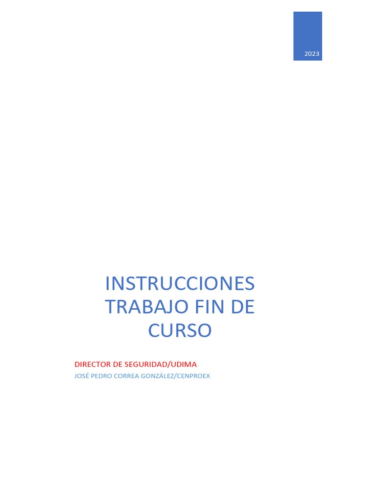 Trabajo Fin de Curso | PDF