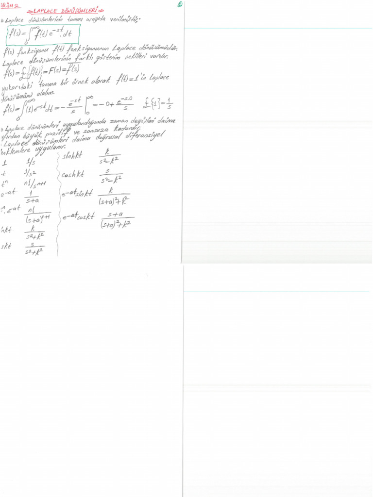 Laplace Donusum Ornek Soru Cozumleri | PDF