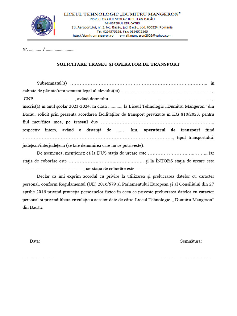 Solicitare Minor | PDF