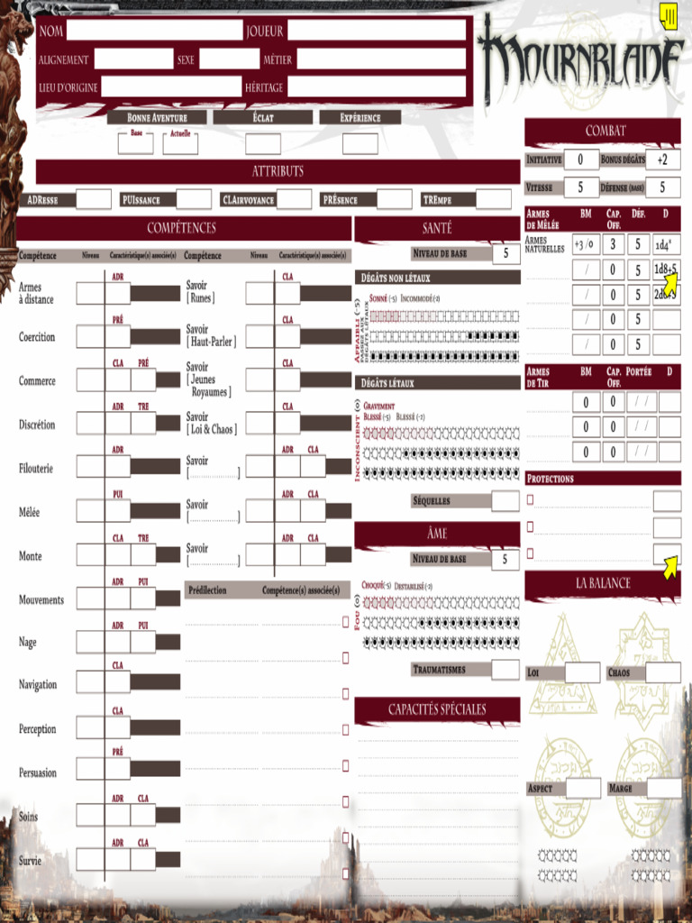 Mournblade Fdpform v6 | PDF