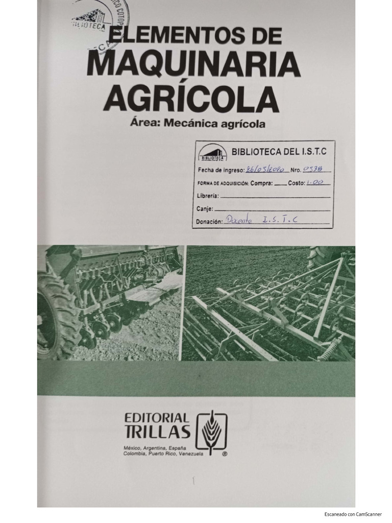 0938-Manuales para Educacion Agropecuaria - Elementos de Maquinaria Agricola Area Mecanica ...
