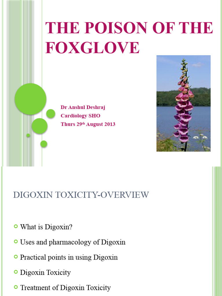 Digoxin Toxicity | PDF | Medical Specialties | Clinical Medicine