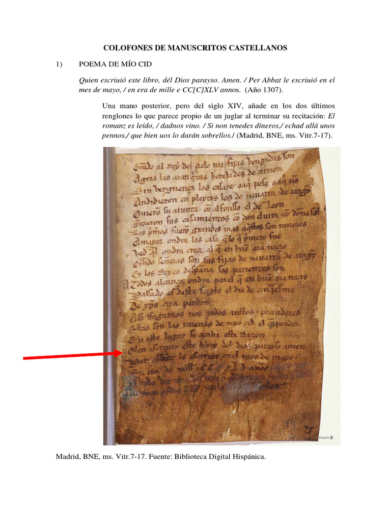 (05a)COLOFONES DE MANUSCRITOS | PDF