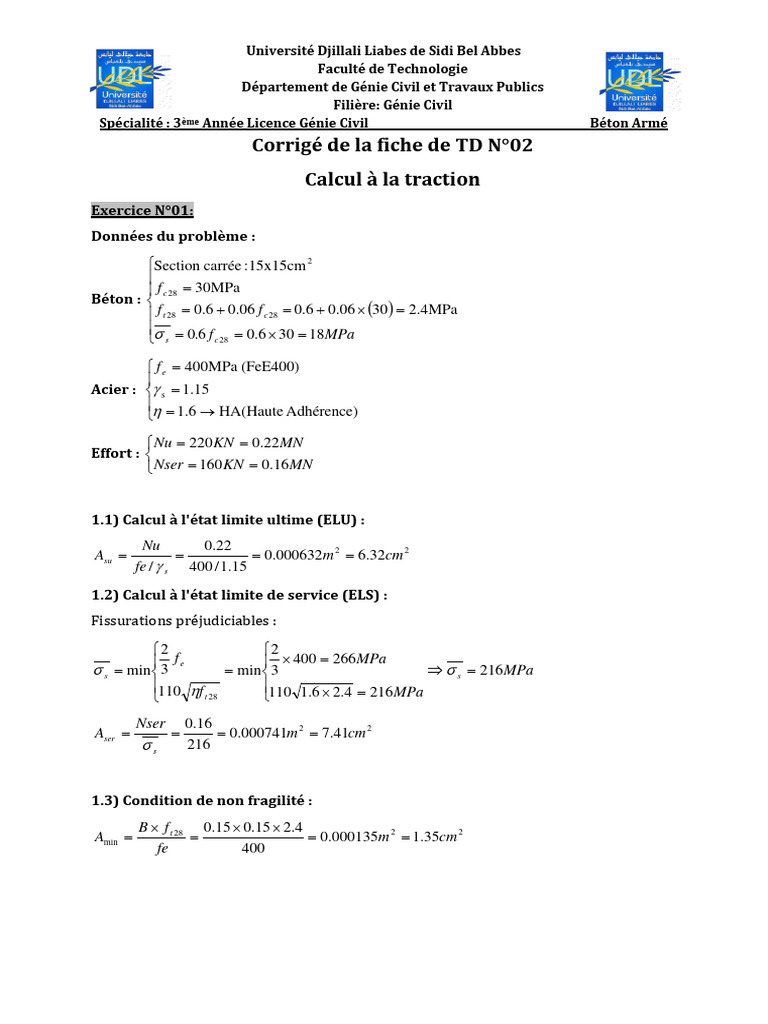 Corrigé - Fiche - TD N°02 | PDF