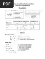Mole Concept Formula Sheet | PDF
