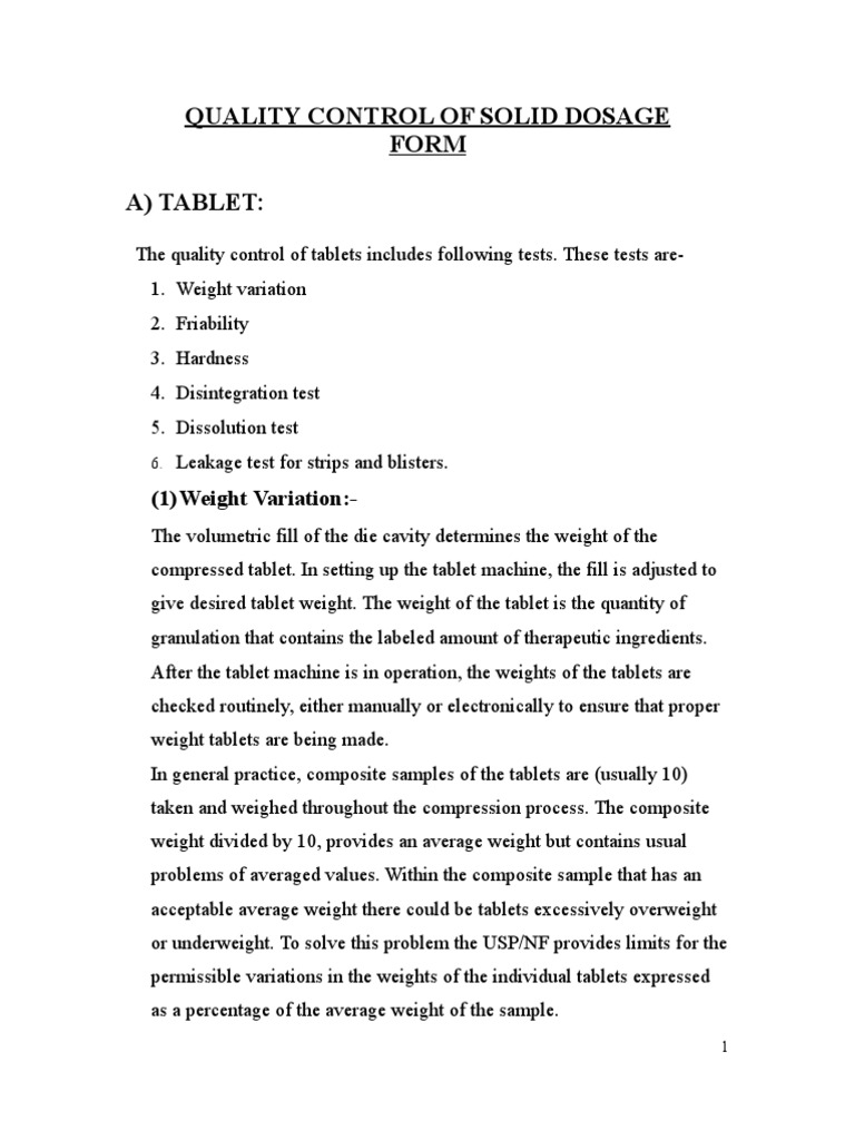 QCtablet | Tablet (Pharmacy) | Chemistry