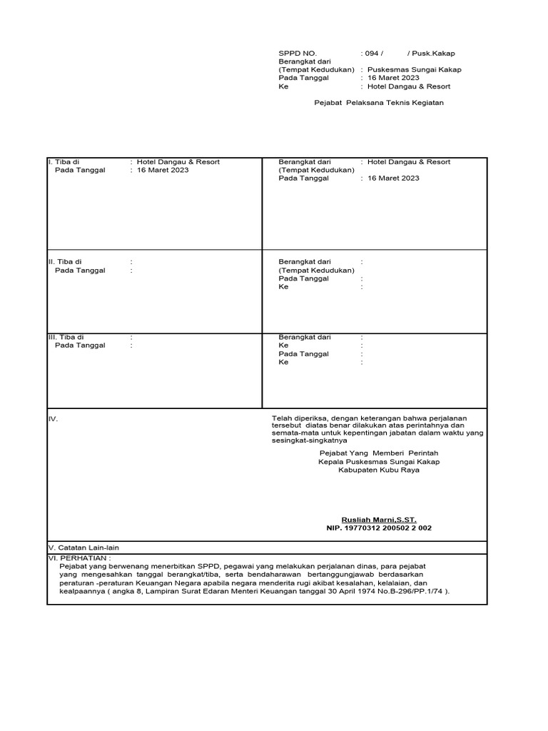 Visum SPPD KAKAP'23 | PDF