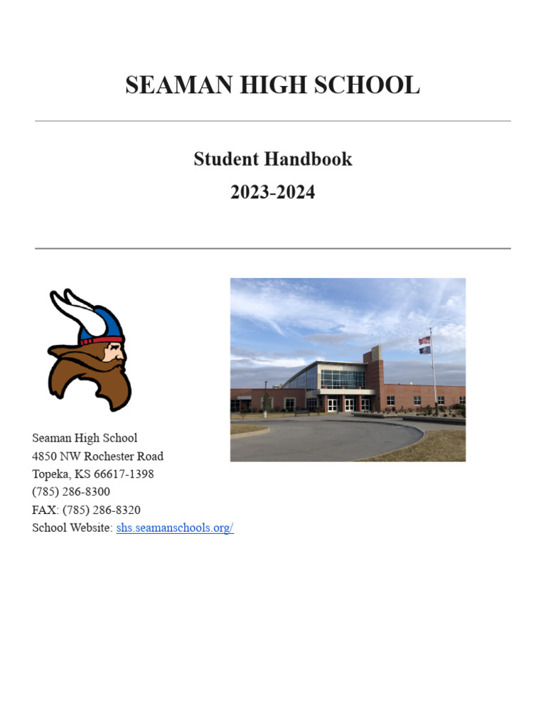 2023-2024 Shs Student Handbook | PDF