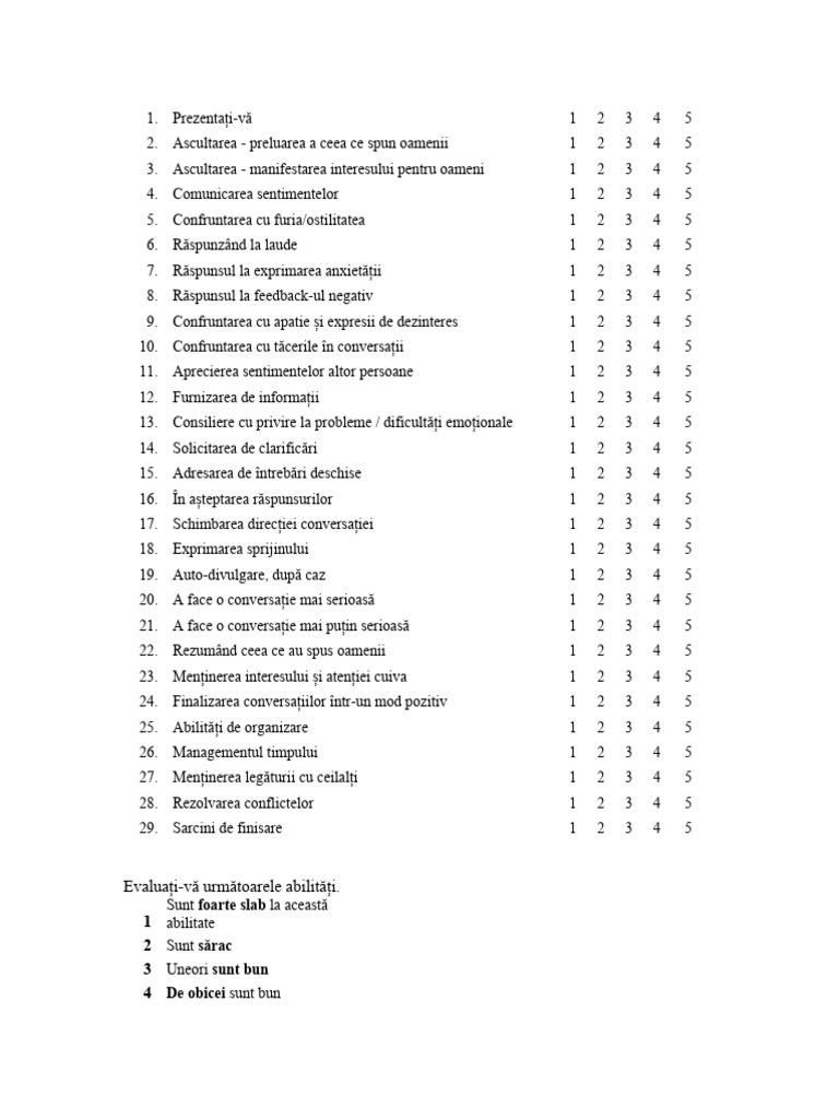 Chestionar de Aptitudini Interpersonale | PDF