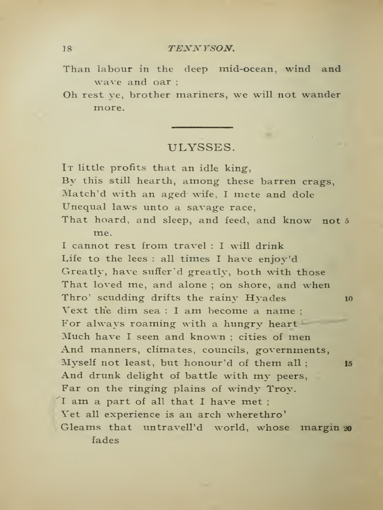 185589281 Ulysses Tennyson | PDF