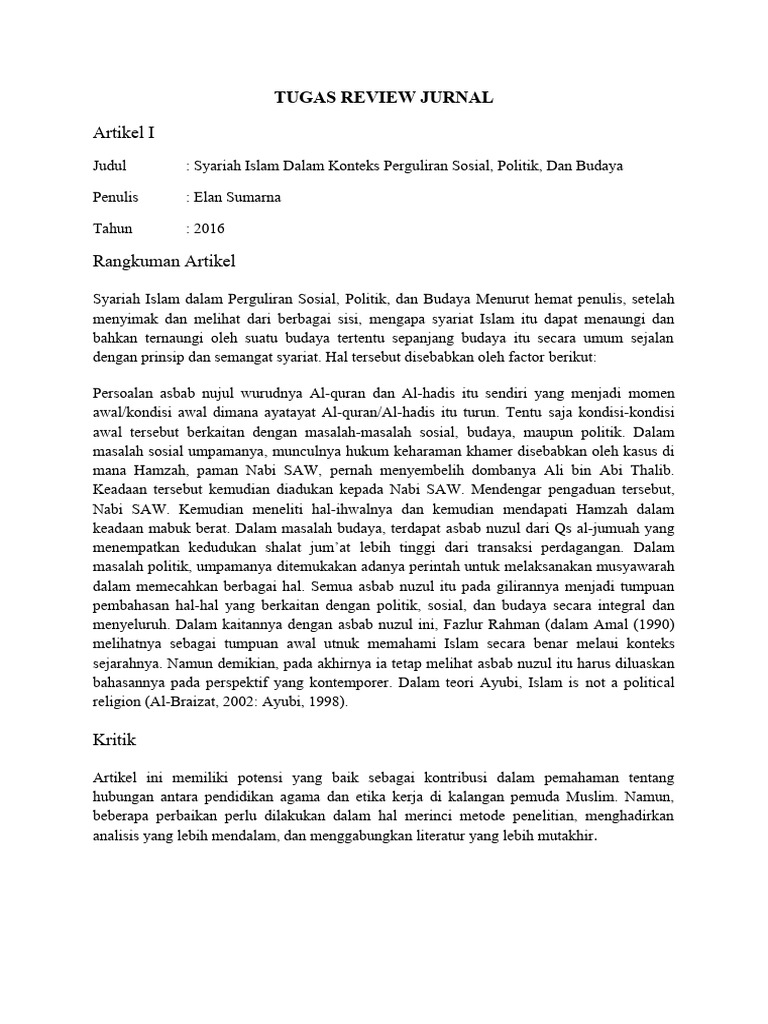 Tugas Review Jurnal | PDF