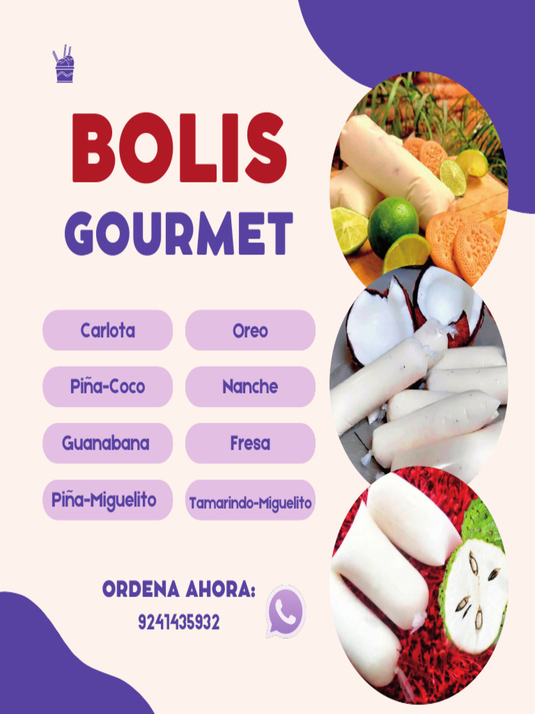 Poster de bolis gourmet (50 × 50 cm) | PDF