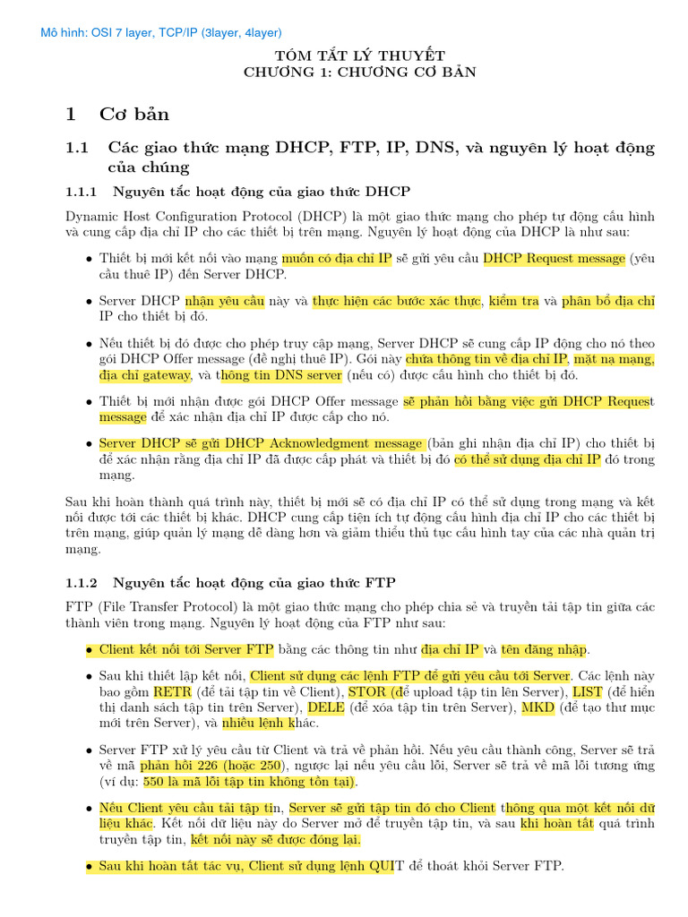 Ly Thuyet Chuong 1 | PDF