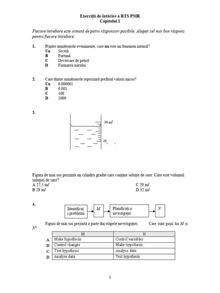 Formularul de Exercițiu 1 Capitolul 1 | PDF
