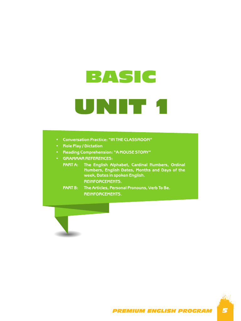 Basic Book - Unit01 Speak Up | PDF