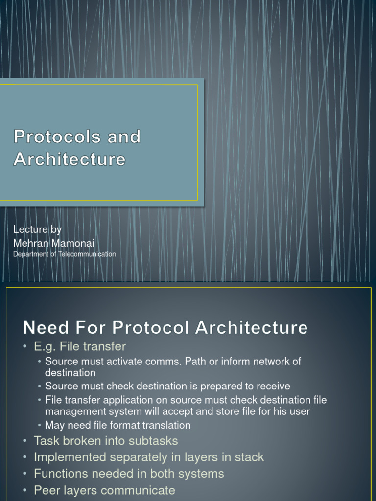 Protocol Architecture | PDF | Computer Network | Osi Model