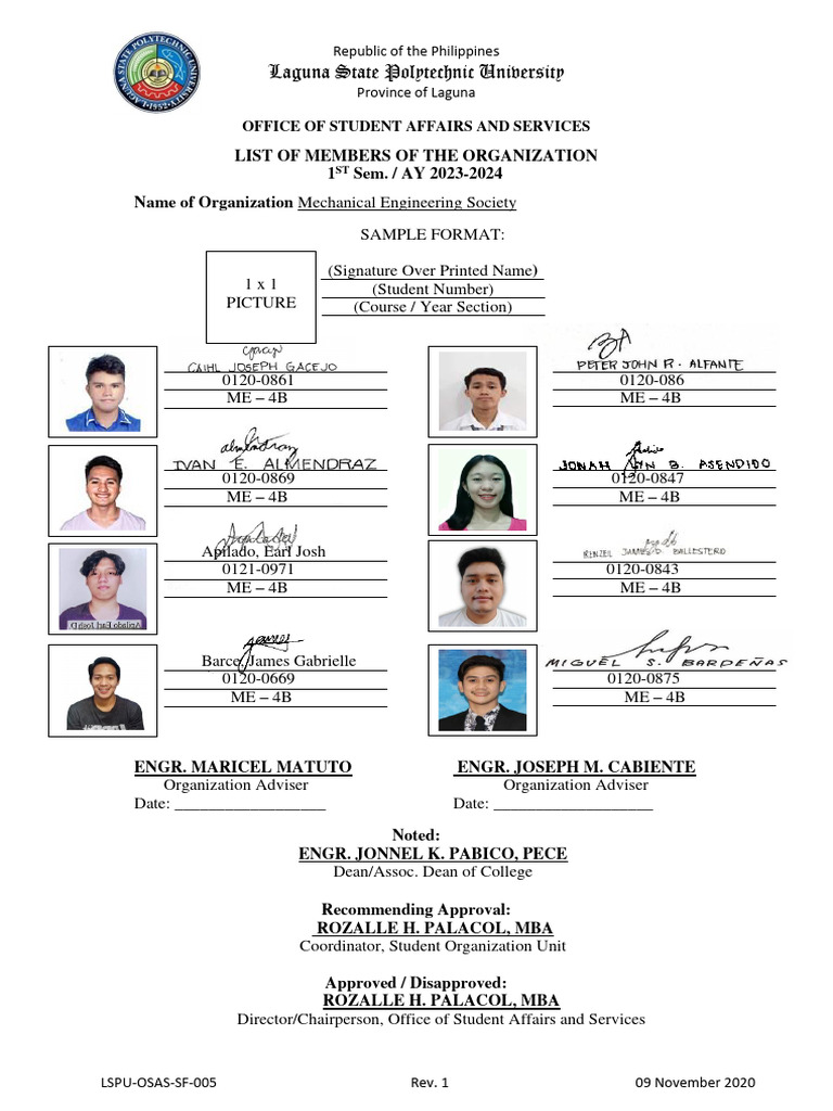 Class List ME-4B (2023-2024) | PDF