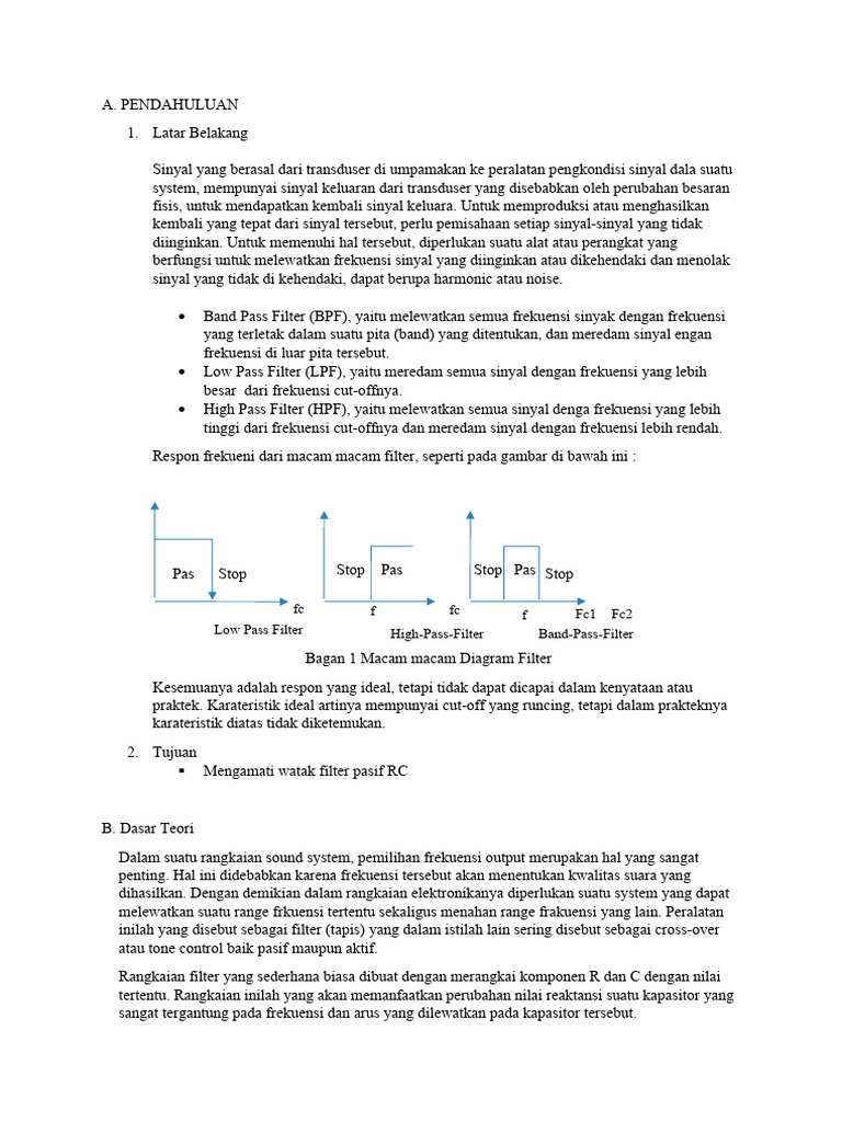Laporan Pratikum I LPF & HPF Pasif - 20dB | PDF