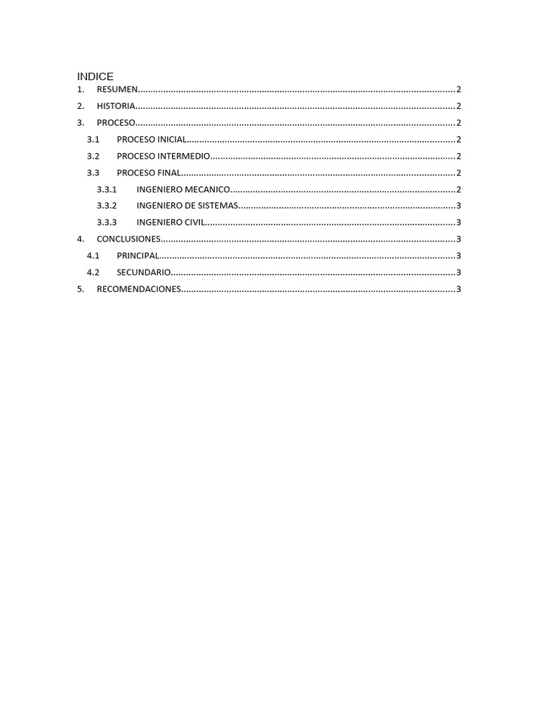 Tabla de contenido_Ejemplo | PDF