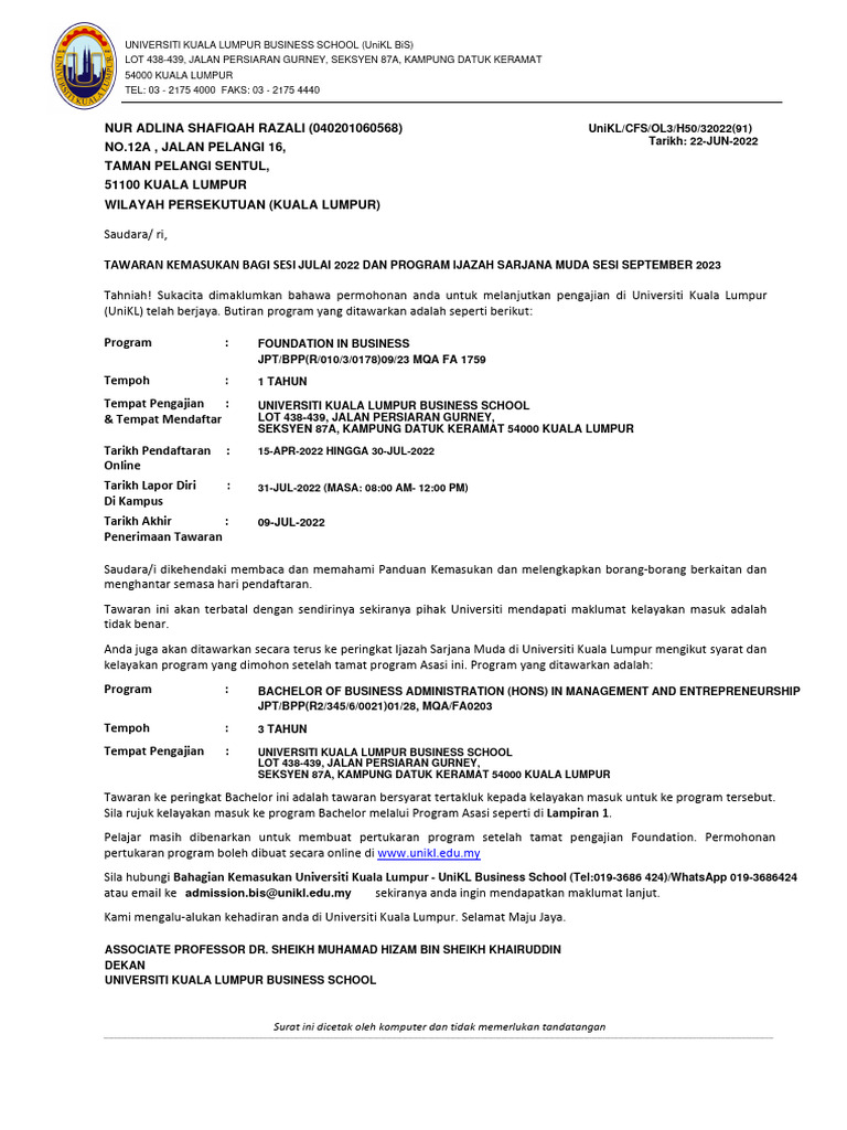 Offer Letter | PDF