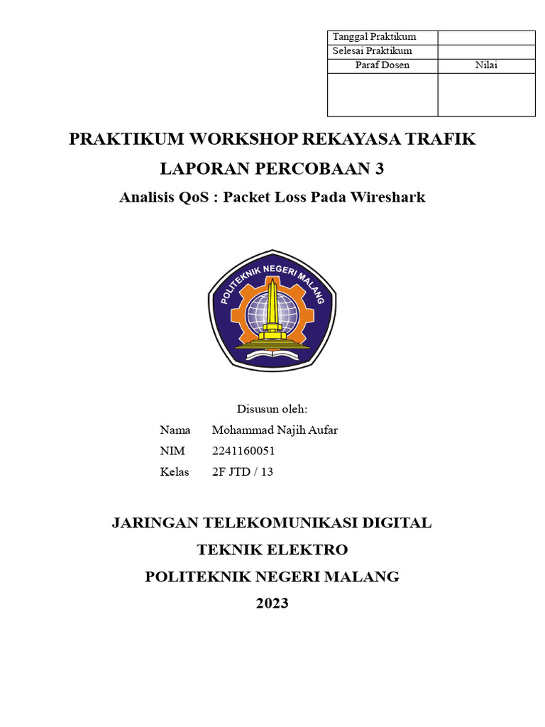Praktikum Analisis QoS | PDF