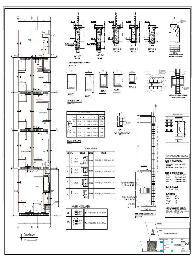 Planos de Estructuras para 3 Pisos | PDF