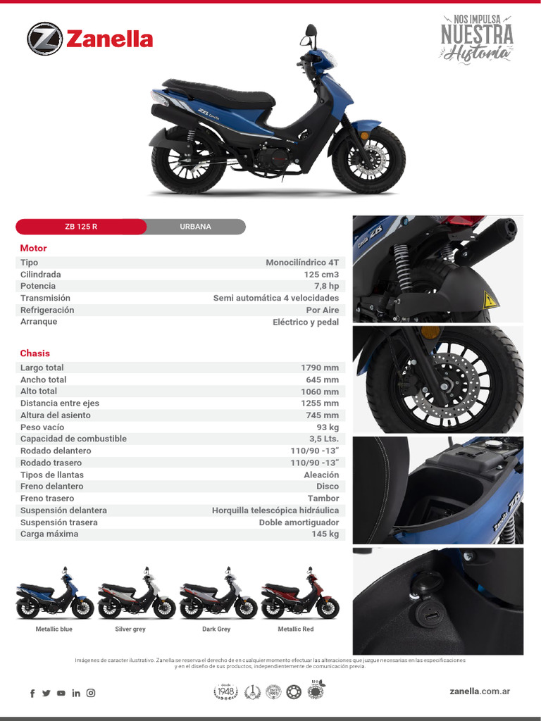 FICHA TECNICA - ZB 125 - Print | PDF