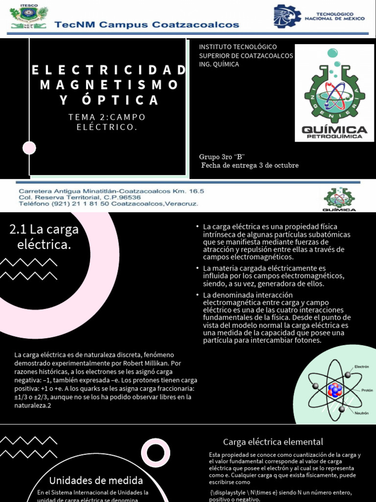 Electricidad Magnetismo y Óptica Unidad 2 | PDF