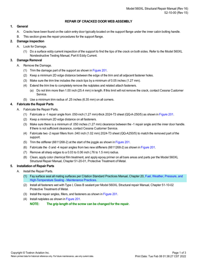 ATA 52 Doors | PDF | Screw | Length