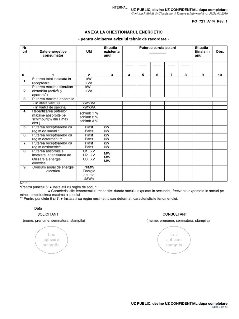 Anexa Chestionar Energetic - ATR | PDF