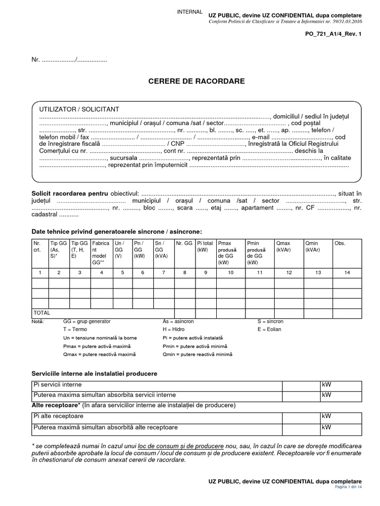 Cerere Aviz Tehnic Racordare | PDF