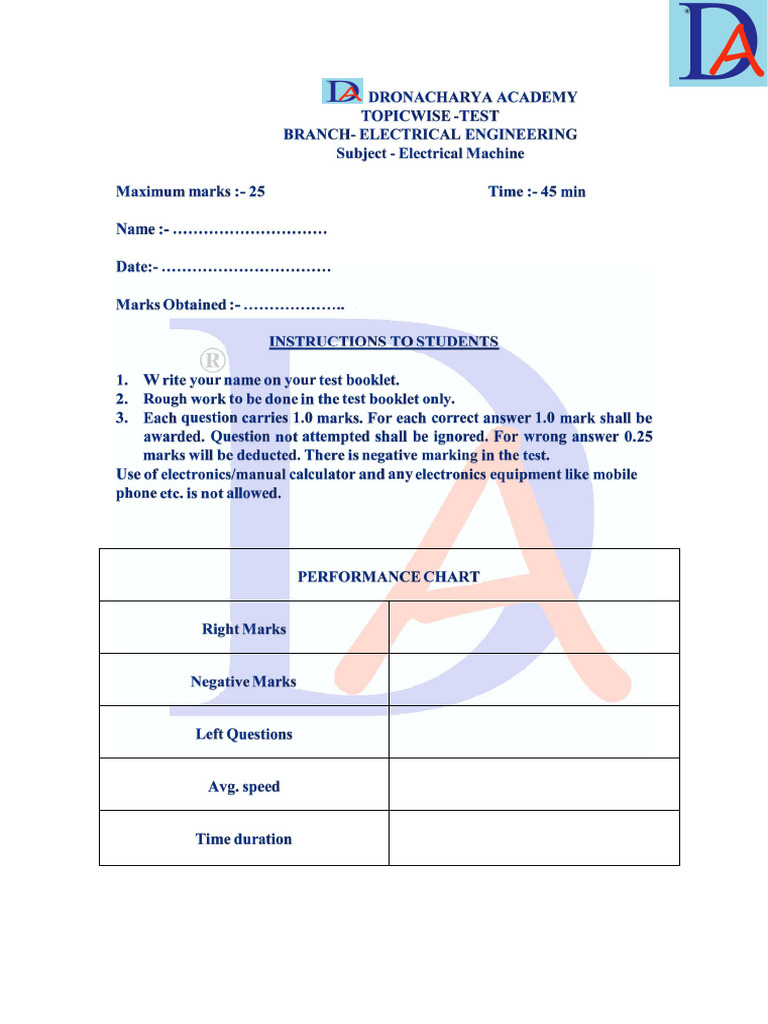 Transformer Quiz Questions and Answers | PDF