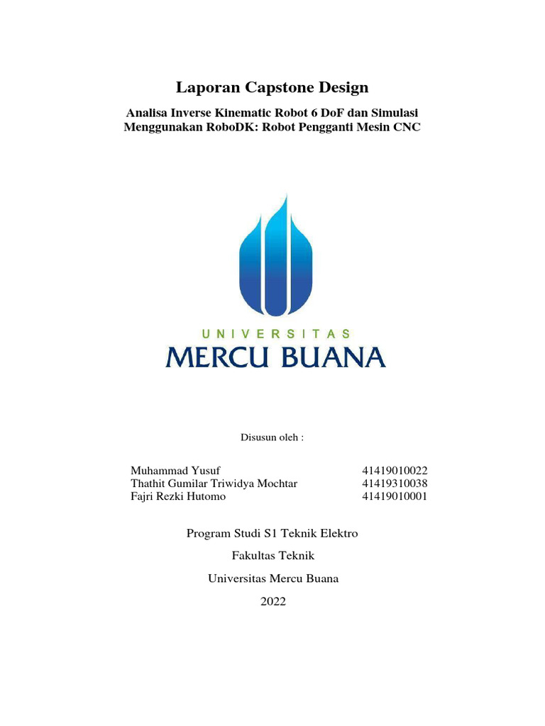 Laporan Capstone 2023 Univ Mercu Buana | PDF