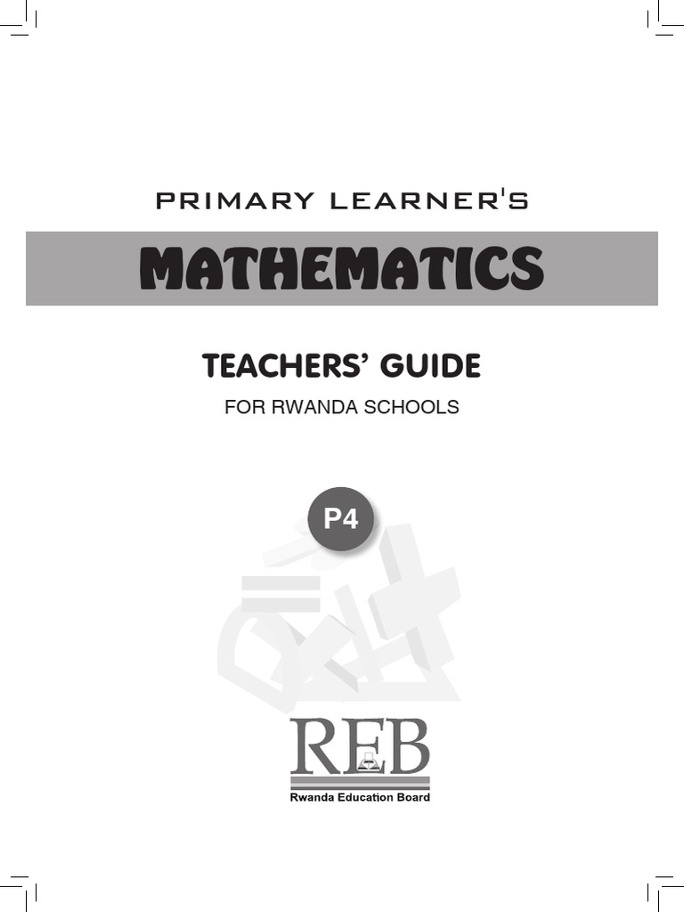 P4 Mathematics Teachers' Guide Rwanda | PDF