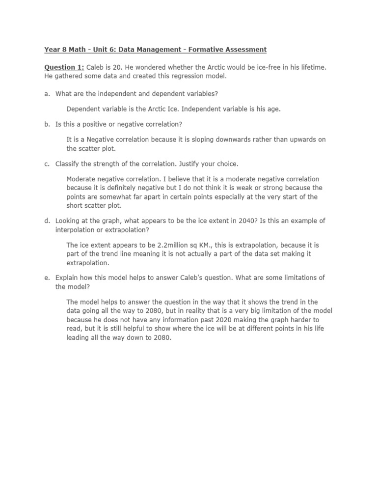 Aaron Orbach Y8 - Unit 6 Data Management - D - C Graph Research ...